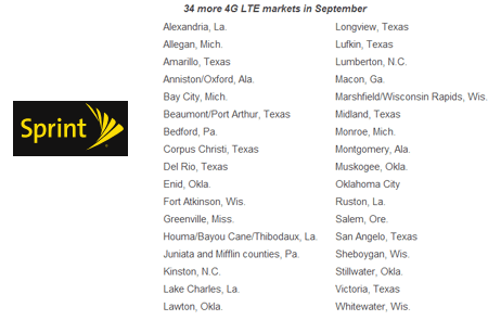 Sprint Brings LTE to 34 More Markets - Converge Digest