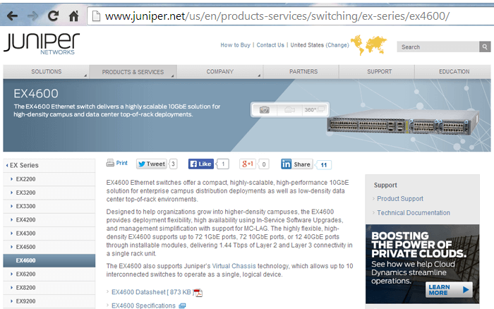 Juniper Intros EX4600 Ethernet Enterprise Switches - Converge Digest