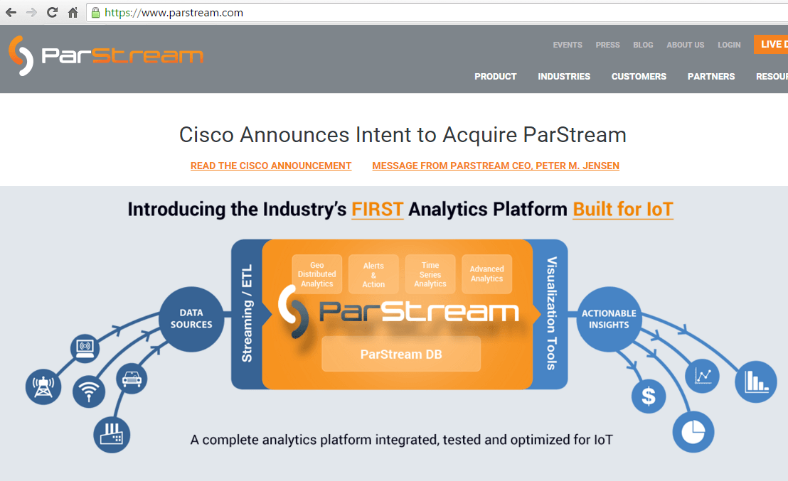 Cisco to Acquire ParStream for Database Analytics - Converge Digest