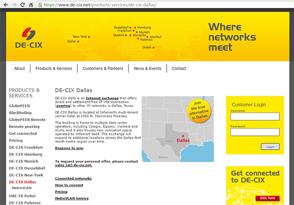 DE-CIX Opens Internet Exchange in Dallas - Converge Digest