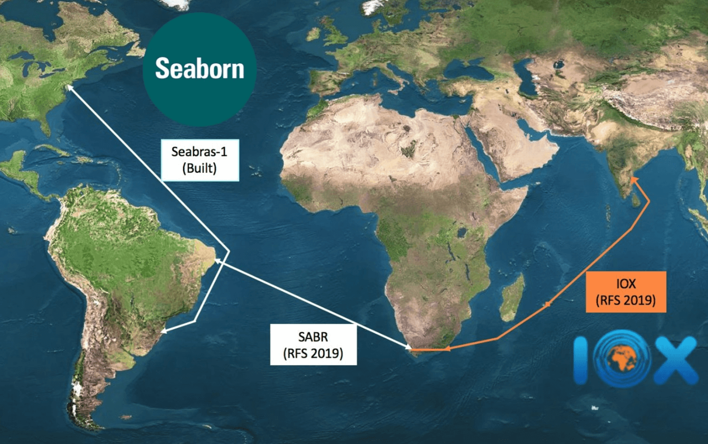 Seaborn and IOX Cable plot subsea route between U.S. and India via ...