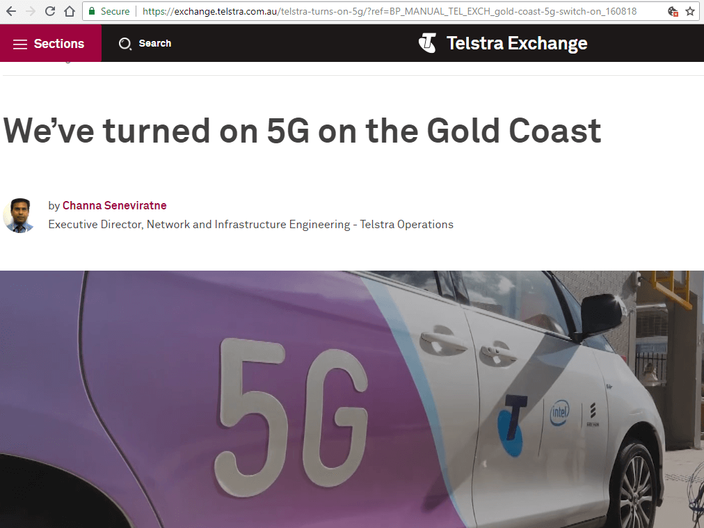 Telstra activates 5G pilot sites on Gold Coast - Converge Digest