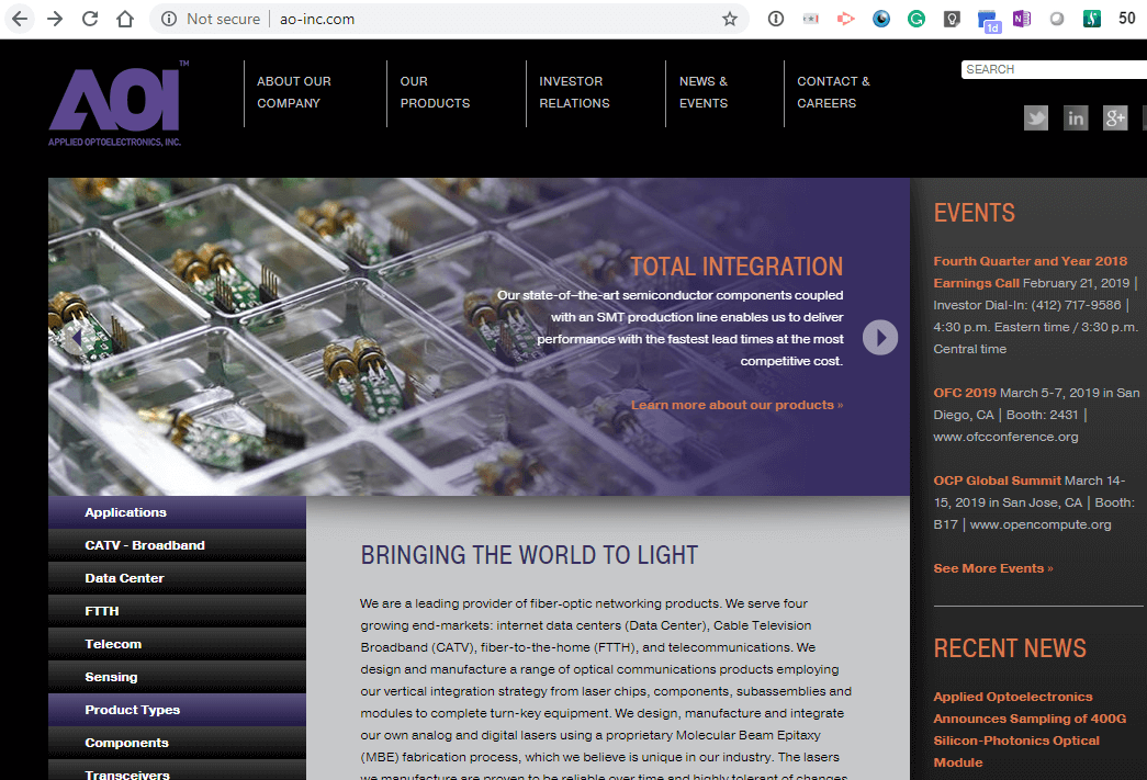 AOI samples 400G silicon-photonics module based on COBO - Converge Digest