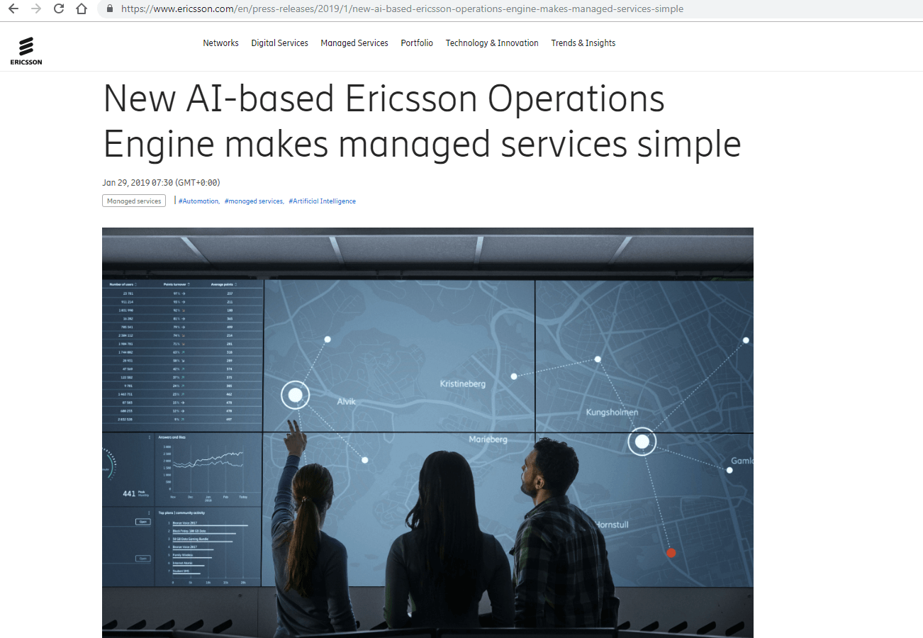 Ericsson intros AI-based managed services - Converge Digest Ericsson intros AI-based managed services - Converge Digest