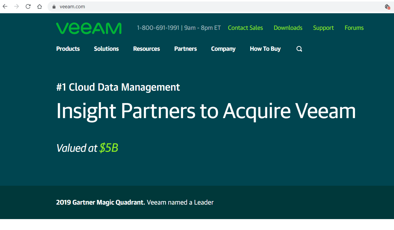 Veeam to be acquired for $5 billion - cloud back-up solutions ...