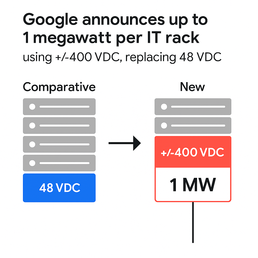 Google Pushes 1 MW AI Rack Power Architecture and Liquid Cooling ...